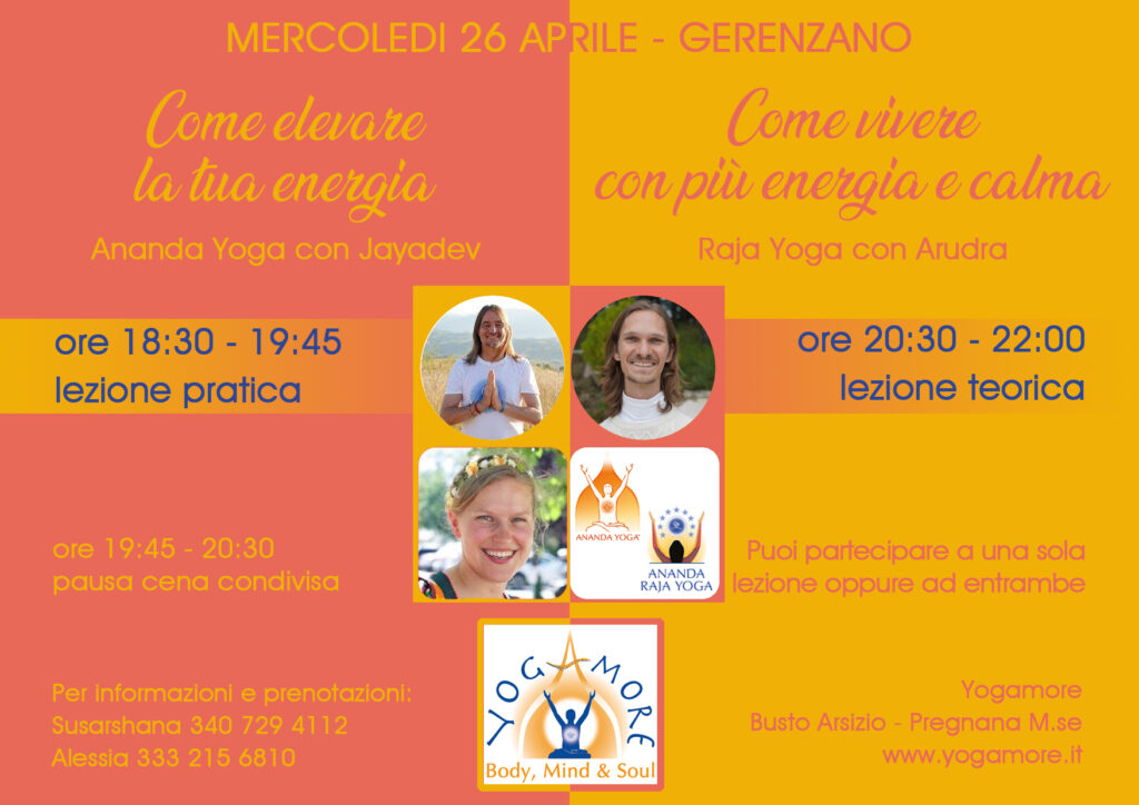 Ananda Yoga e Raja Yoga con Jayadev, Arudra e Ruby da Ananda Assisi ...